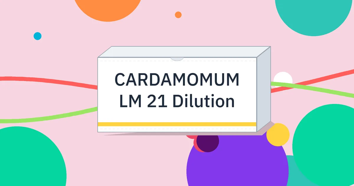Symbolbild: Packung mit der Aufschrift CARDAMOMUM LM 21 Dilution (PZN 13429727) – Verfügbarkeit und Bezug in Apotheken in Frankfurt am Main
