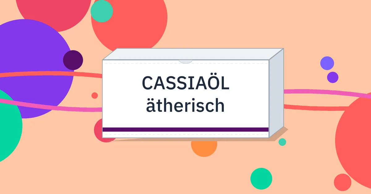 Symbolbild: Packung mit der Aufschrift CASSIAÖL ätherisch (PZN 15407397) – Verfügbarkeit und Bezug in Apotheken in Frankfurt am Main