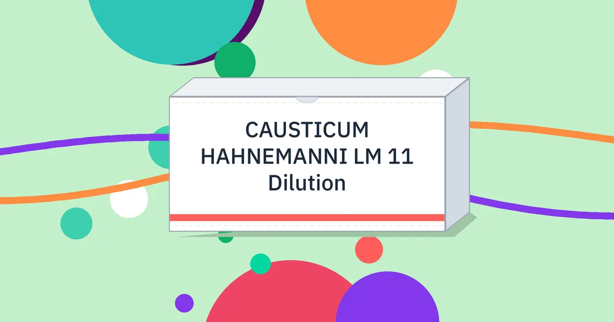 Symbolbild: Packung mit der Aufschrift CAUSTICUM HAHNEMANNI LM 11 Dilution (PZN 12811637) – Verfügbarkeit und Bezug in Apotheken in Frankfurt am Main