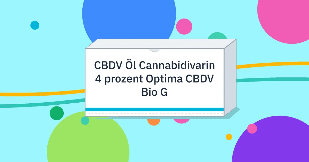 Symbolbild: Packung mit der Aufschrift CBDV Öl Cannabidivarin 4 prozent Optima CBDV Bio G (PZN 16363561) – Verfügbarkeit und Bezug in Apotheken in Frankfurt am Main