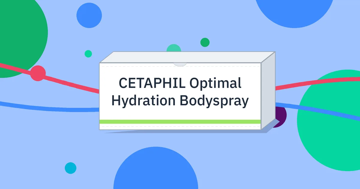 Symbolbild: Packung mit der Aufschrift CETAPHIL Optimal Hydration Bodyspray (PZN 17259133) – Verfügbarkeit und Bezug in Apotheken in Frankfurt am Main