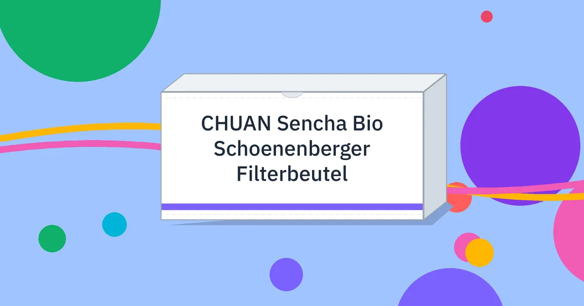 Symbolbild: Packung mit der Aufschrift CHUAN Sencha Bio Schoenenberger Filterbeutel (PZN 18138182) – Verfügbarkeit und Bezug in Apotheken in Frankfurt am Main