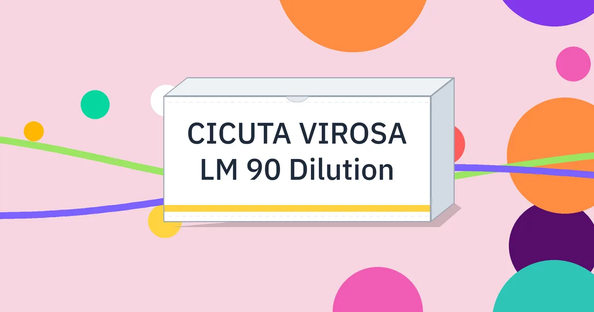 Symbolbild: Packung mit der Aufschrift CICUTA VIROSA LM 90 Dilution (PZN 12818941) – Verfügbarkeit und Bezug in Apotheken in Frankfurt am Main