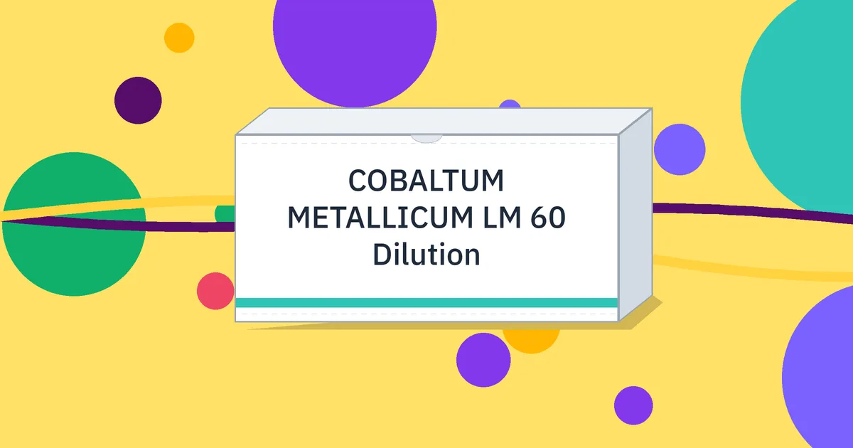 Symbolbild: Packung mit der Aufschrift COBALTUM METALLICUM LM 60 Dilution (PZN 12823379) – Verfügbarkeit und Bezug in Apotheken in Frankfurt am Main
