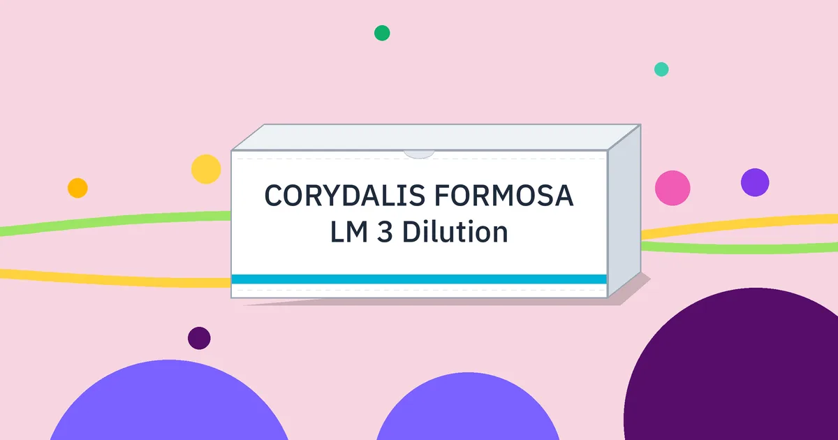 Symbolbild: Packung mit der Aufschrift CORYDALIS FORMOSA LM 3 Dilution (PZN 13453884) – Verfügbarkeit und Bezug in Apotheken in Frankfurt am Main