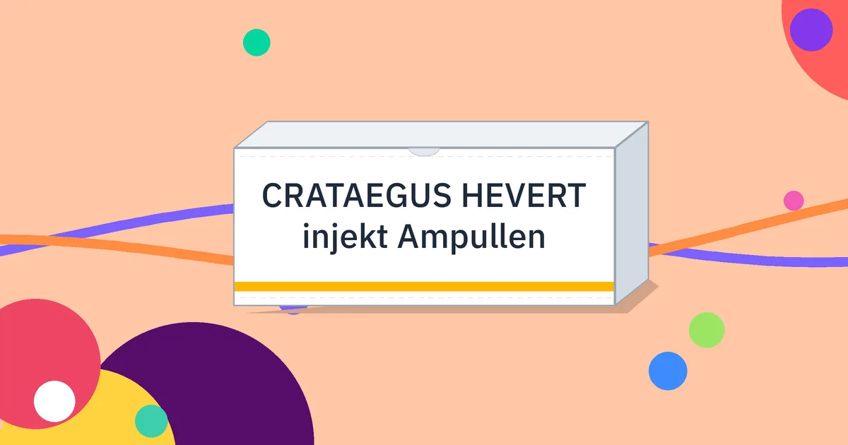 Symbolbild: Packung mit der Aufschrift CRATAEGUS HEVERT injekt Ampullen (PZN 08883944) – Verfügbarkeit und Bezug in Apotheken in Frankfurt am Main