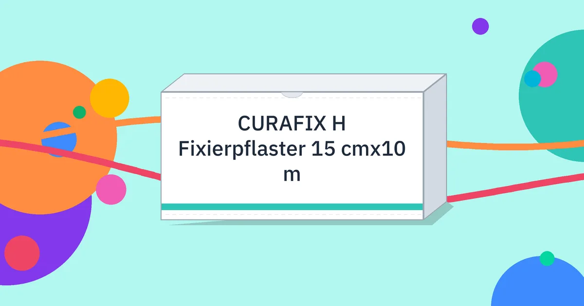 Symbolbild: Packung mit der Aufschrift CURAFIX H Fixierpflaster 15 cmx10 m (PZN 17451149) – Verfügbarkeit und Bezug in Apotheken in Frankfurt am Main