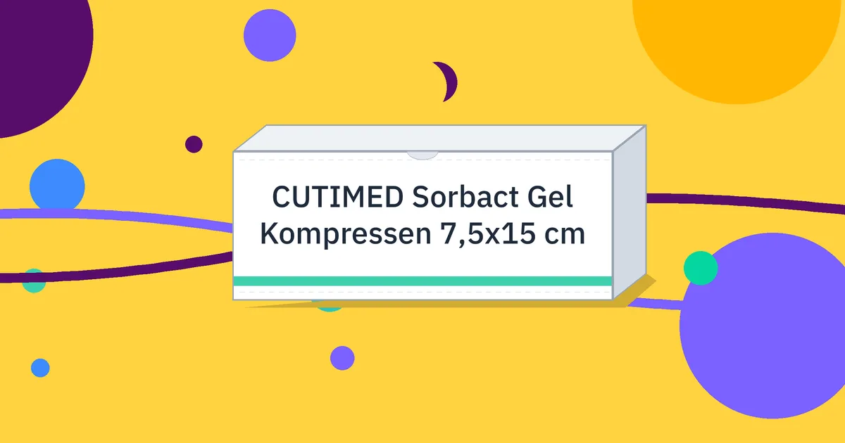 Symbolbild: Packung mit der Aufschrift CUTIMED Sorbact Gel Kompressen 7,5x15 cm (PZN 17252711) – Verfügbarkeit und Bezug in Apotheken in Frankfurt am Main