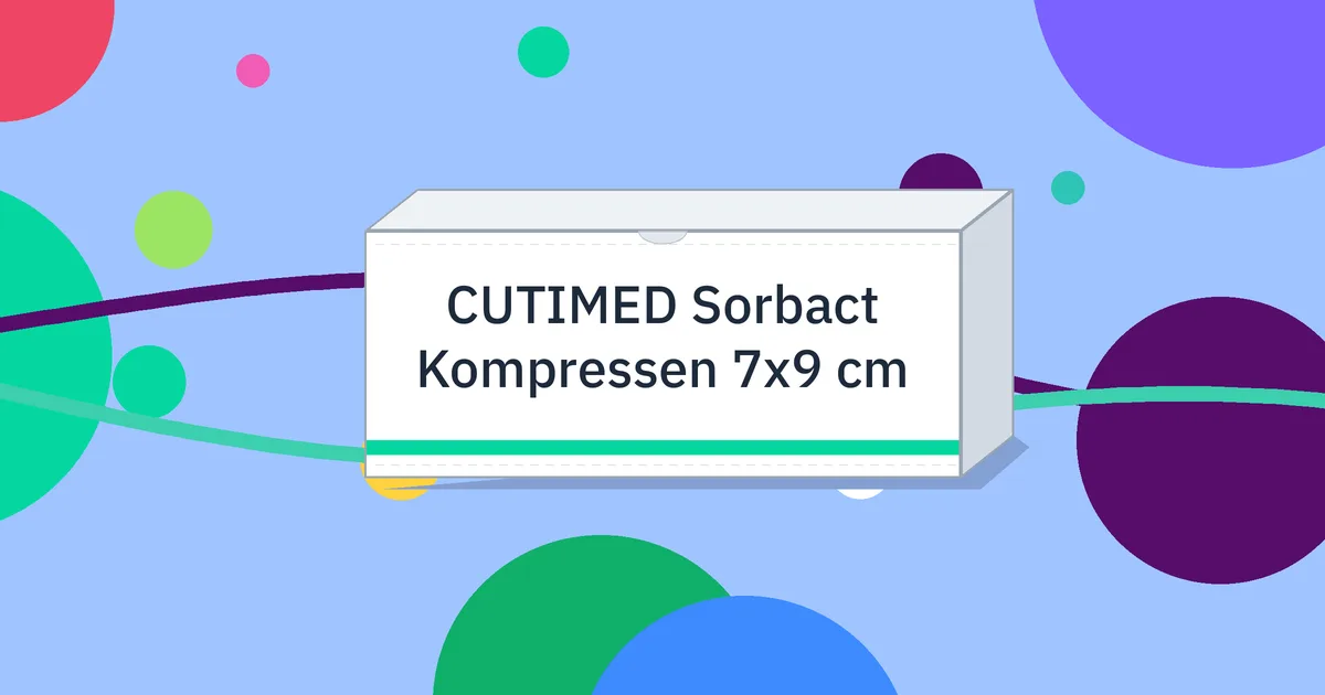 Symbolbild: Packung mit der Aufschrift CUTIMED Sorbact Kompressen 7x9 cm (PZN 17240688) – Verfügbarkeit und Bezug in Apotheken in Frankfurt am Main