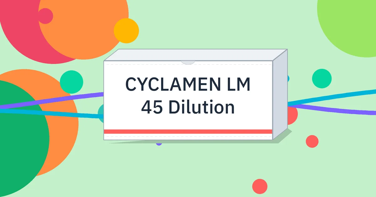 Symbolbild: Packung mit der Aufschrift CYCLAMEN LM 45 Dilution (PZN 12840610) – Verfügbarkeit und Bezug in Apotheken in Frankfurt am Main