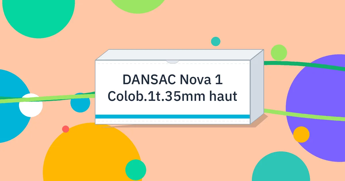 Symbolbild: Packung mit der Aufschrift DANSAC Nova 1 Colob.1t.35mm haut (PZN 00599511) – Verfügbarkeit und Bezug in Apotheken in Frankfurt am Main