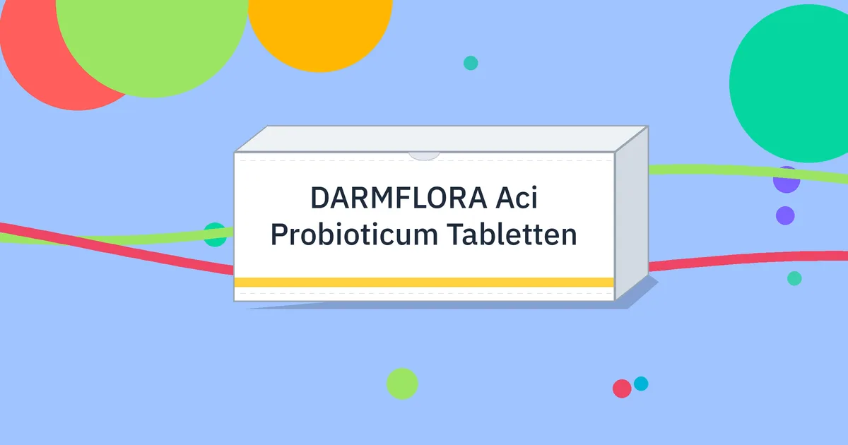 Symbolbild: Packung mit der Aufschrift DARMFLORA Aci Probioticum Tabletten (PZN 17869535) – Verfügbarkeit und Bezug in Apotheken in Frankfurt am Main