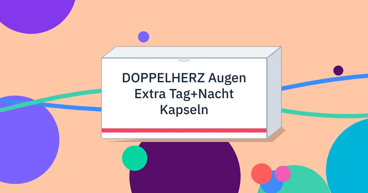 Symbolbild: Packung mit der Aufschrift DOPPELHERZ Augen Extra Tag+Nacht Kapseln (PZN 18065738) – Verfügbarkeit und Bezug in Apotheken in Frankfurt am Main