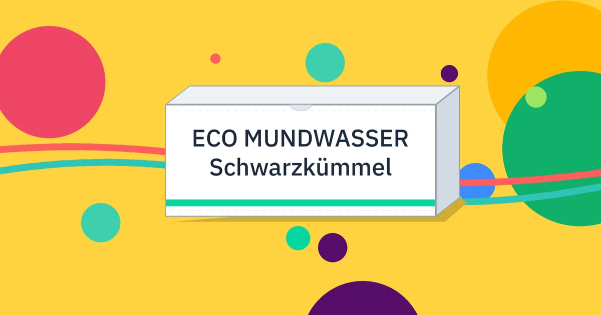 Symbolbild: Packung mit der Aufschrift ECO MUNDWASSER Schwarzkümmel (PZN 12568763) – Verfügbarkeit und Bezug in Apotheken in Frankfurt am Main