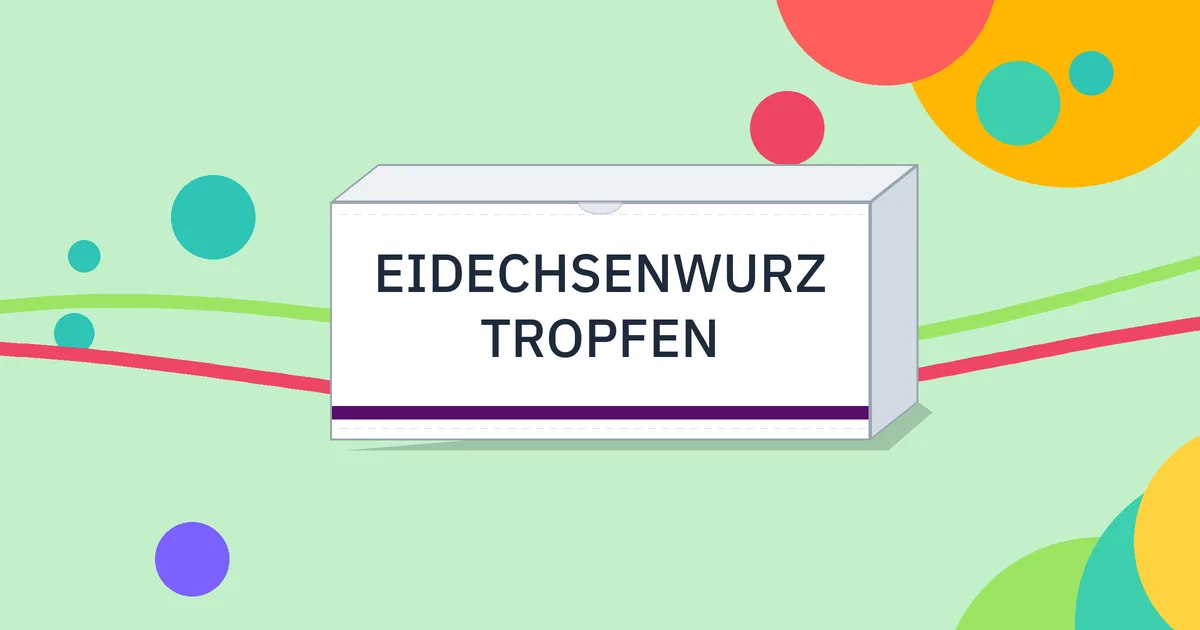Symbolbild: Packung mit der Aufschrift EIDECHSENWURZ TROPFEN (PZN 15229412) – Verfügbarkeit und Bezug in Apotheken in Frankfurt am Main