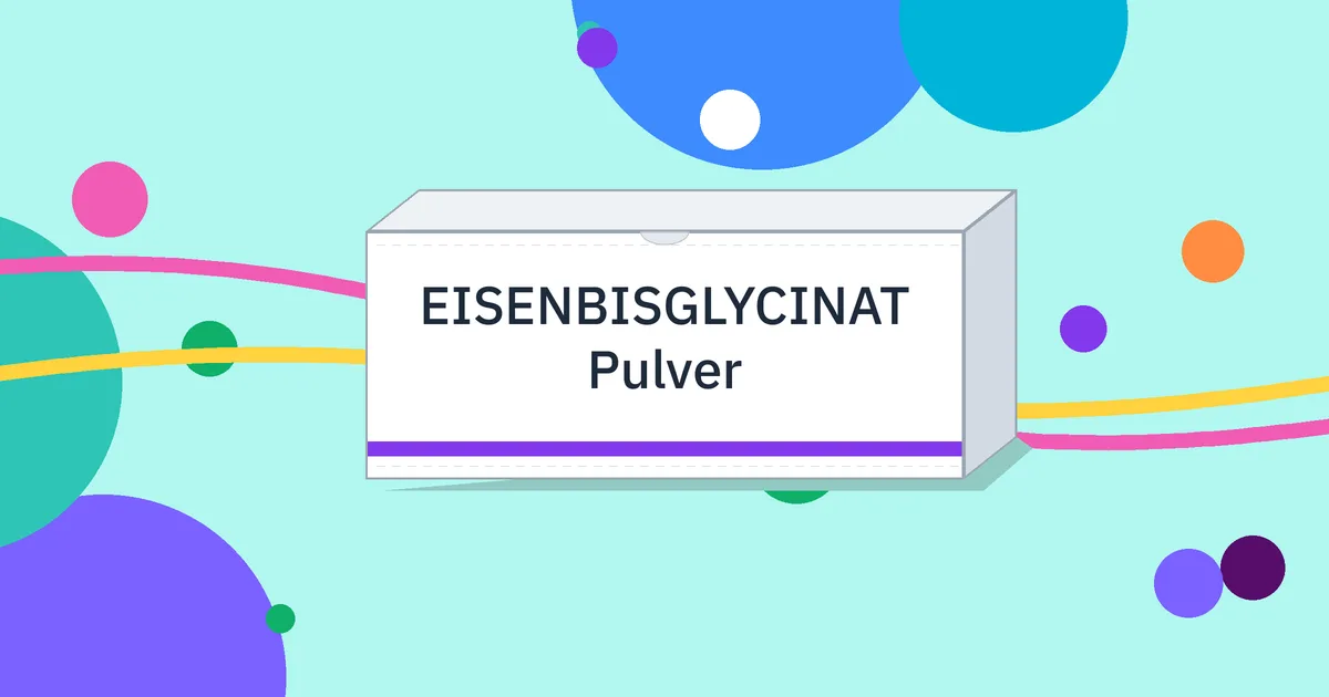 Symbolbild: Packung mit der Aufschrift EISENBISGLYCINAT Pulver (PZN 16835770) – Verfügbarkeit und Bezug in Apotheken in Frankfurt am Main