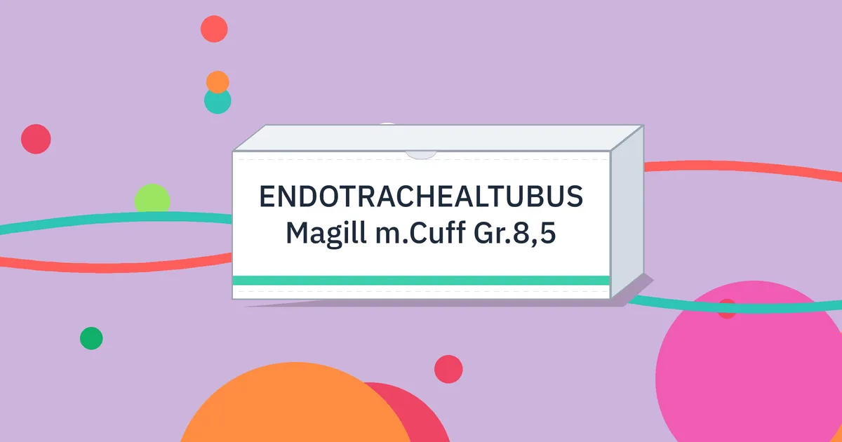 Symbolbild: Packung mit der Aufschrift ENDOTRACHEALTUBUS Magill m.Cuff Gr.8,5 (PZN 02859962) – Verfügbarkeit und Bezug in Apotheken in Frankfurt am Main