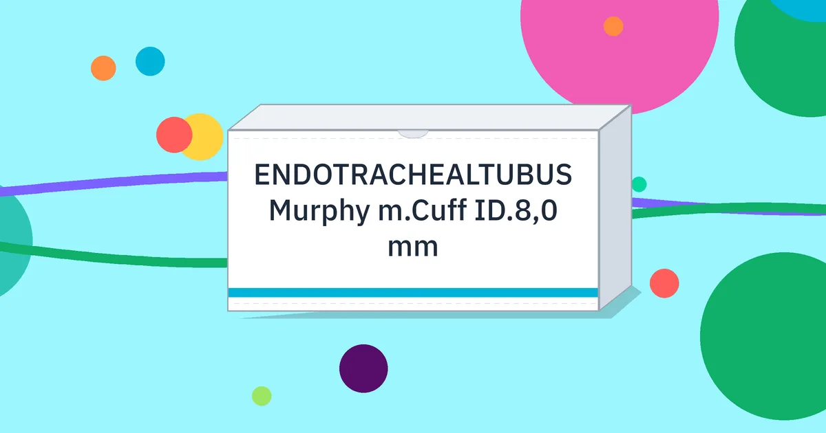 Symbolbild: Packung mit der Aufschrift ENDOTRACHEALTUBUS Murphy m.Cuff ID.8,0 mm (PZN 07218535) – Verfügbarkeit und Bezug in Apotheken in Frankfurt am Main