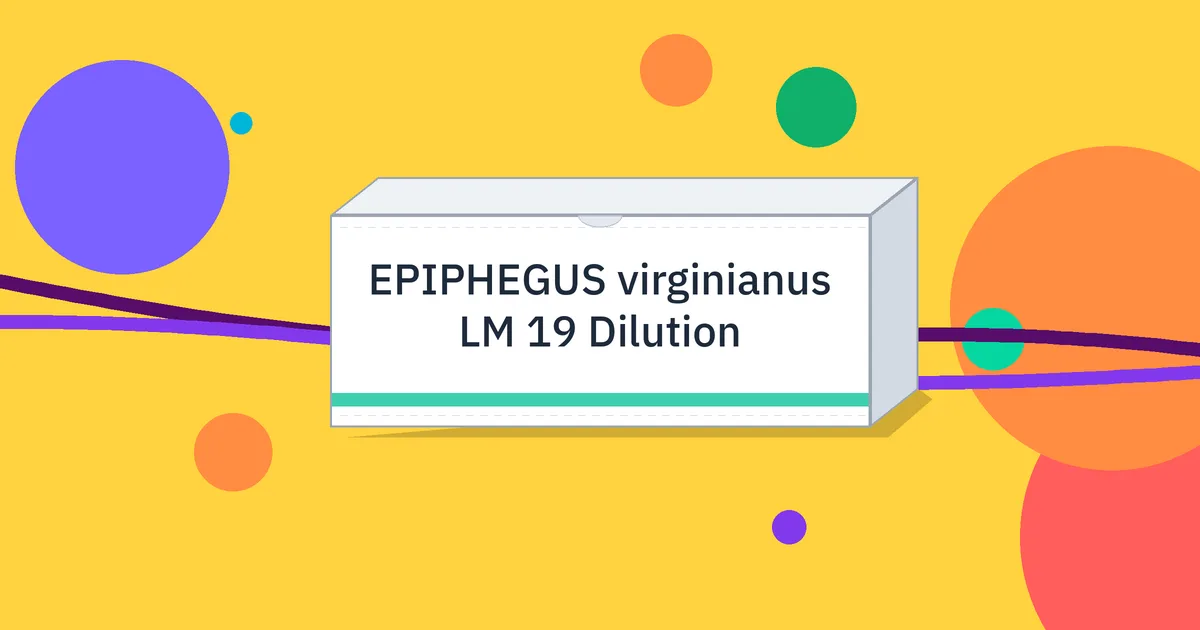 Symbolbild: Packung mit der Aufschrift EPIPHEGUS virginianus LM 19 Dilution (PZN 13472657) – Verfügbarkeit und Bezug in Apotheken in Frankfurt am Main