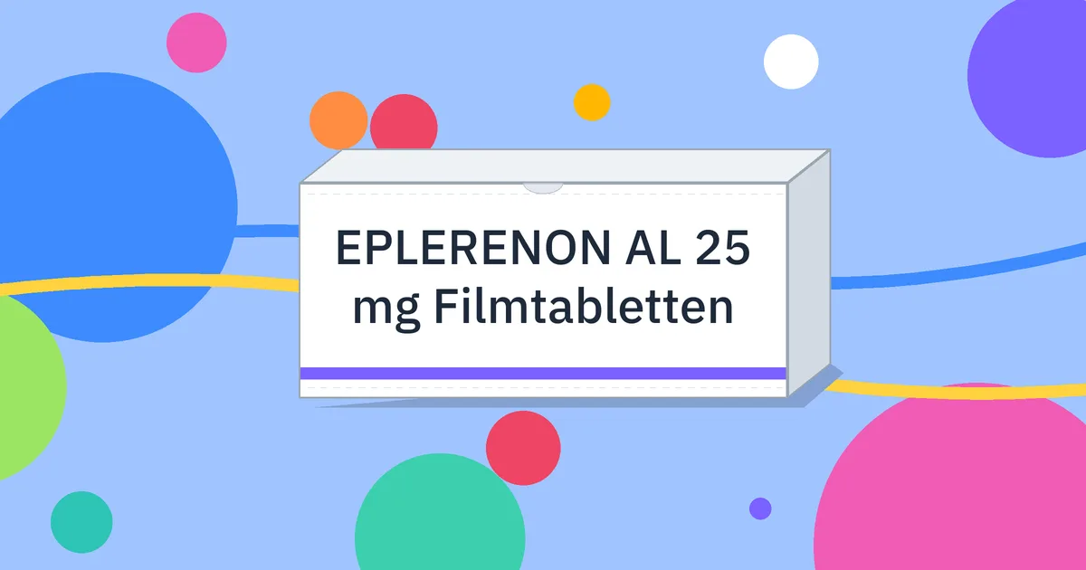 Symbolbild: Packung mit der Aufschrift EPLERENON AL 25 mg Filmtabletten (PZN 10809116) – Verfügbarkeit und Bezug in Apotheken in Frankfurt am Main