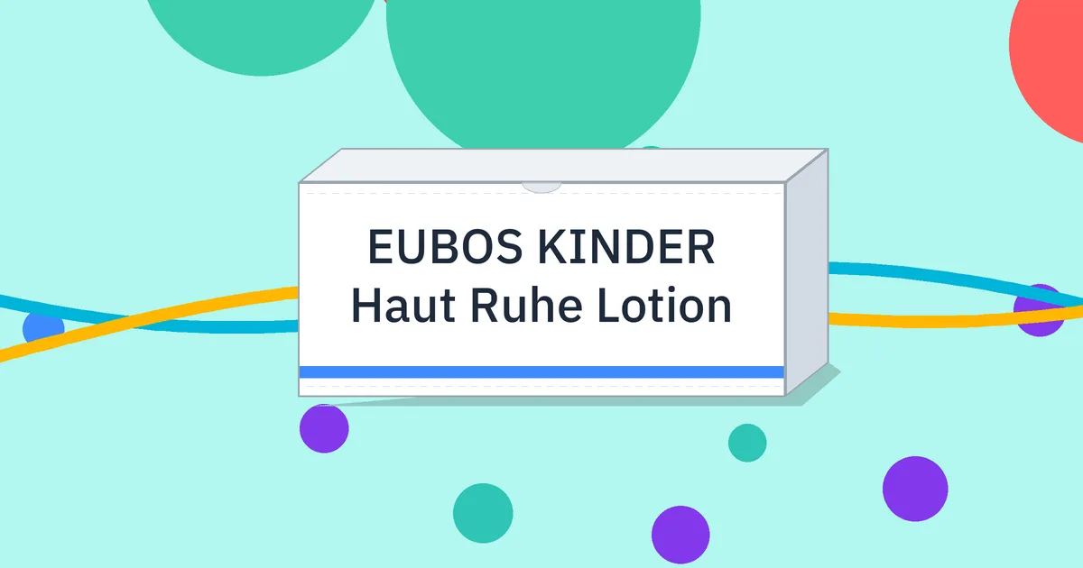Symbolbild: Packung mit der Aufschrift EUBOS KINDER Haut Ruhe Lotion (PZN 14291082) – Verfügbarkeit und Bezug in Apotheken in Frankfurt am Main