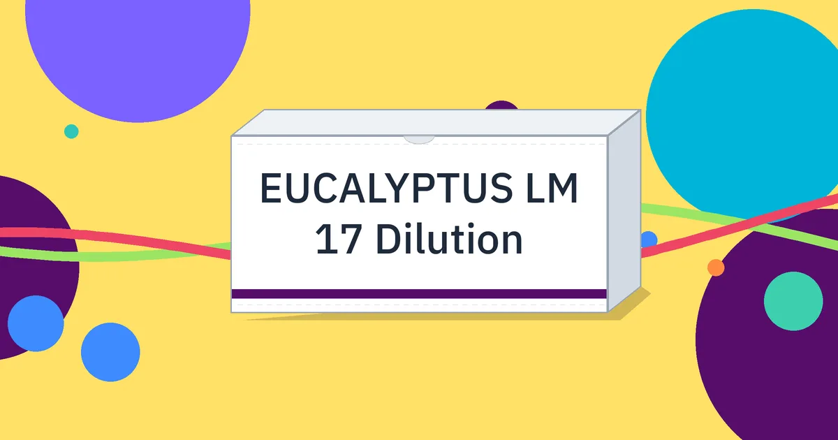 Symbolbild: Packung mit der Aufschrift EUCALYPTUS LM 17 Dilution (PZN 12845381) – Verfügbarkeit und Bezug in Apotheken in Frankfurt am Main