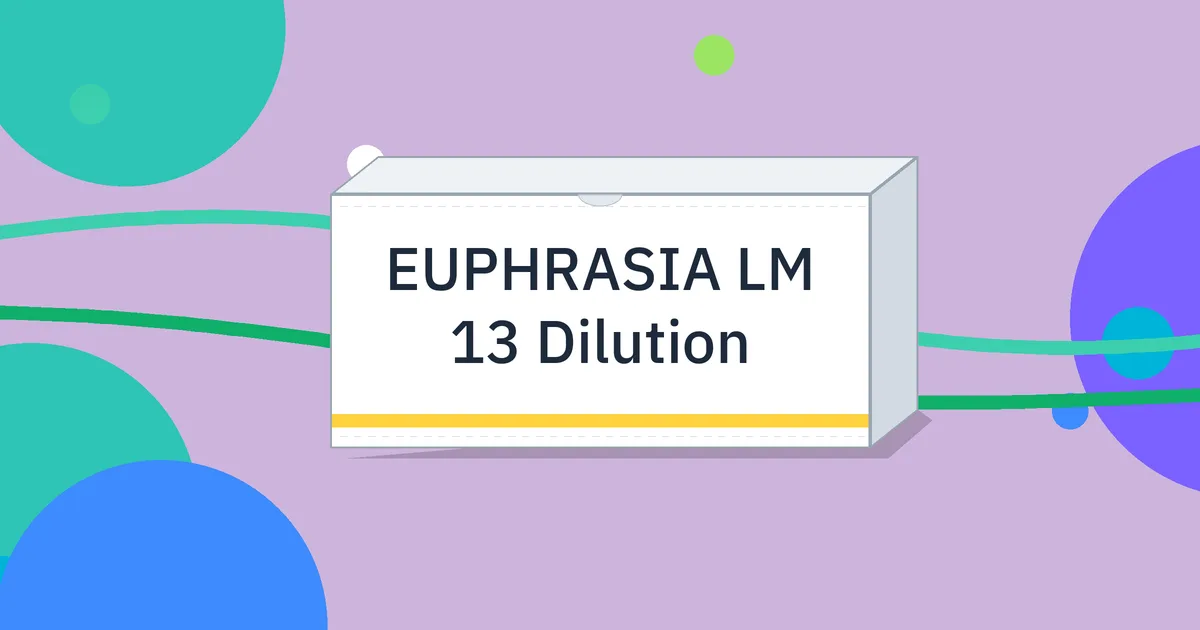 Symbolbild: Packung mit der Aufschrift EUPHRASIA LM 13 Dilution (PZN 12846647) – Verfügbarkeit und Bezug in Apotheken in Frankfurt am Main