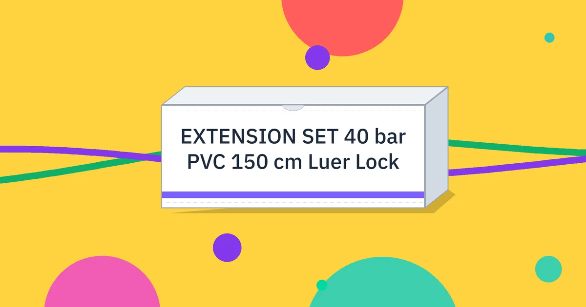 Symbolbild: Packung mit der Aufschrift EXTENSION SET 40 bar PVC 150 cm Luer Lock (PZN 19304139) – Verfügbarkeit und Bezug in Apotheken in Frankfurt am Main