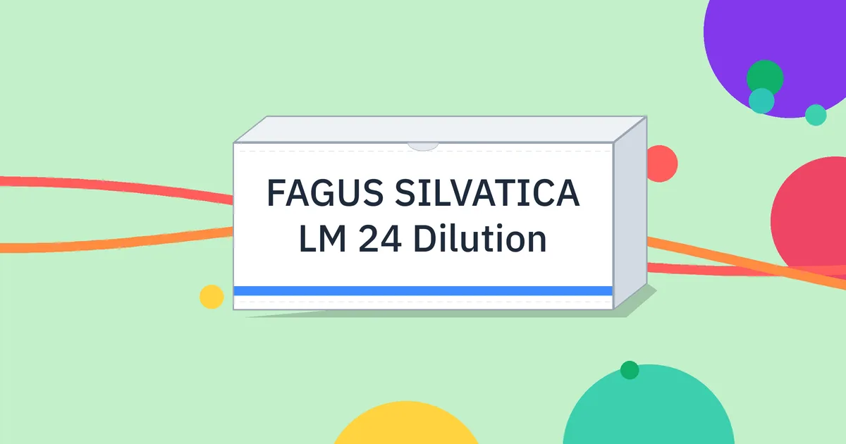 Symbolbild: Packung mit der Aufschrift FAGUS SILVATICA LM 24 Dilution (PZN 13487104) – Verfügbarkeit und Bezug in Apotheken in Frankfurt am Main