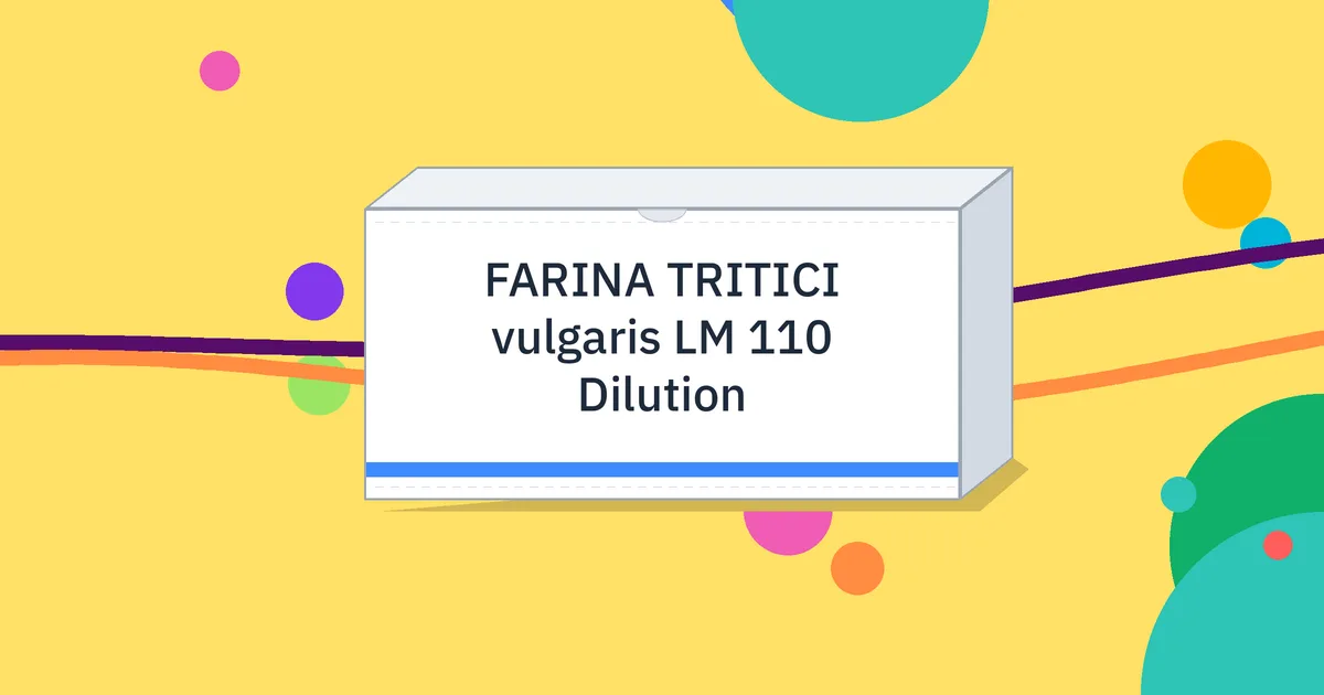 Symbolbild: Packung mit der Aufschrift FARINA TRITICI vulgaris LM 110 Dilution (PZN 13488167) – Verfügbarkeit und Bezug in Apotheken in Frankfurt am Main