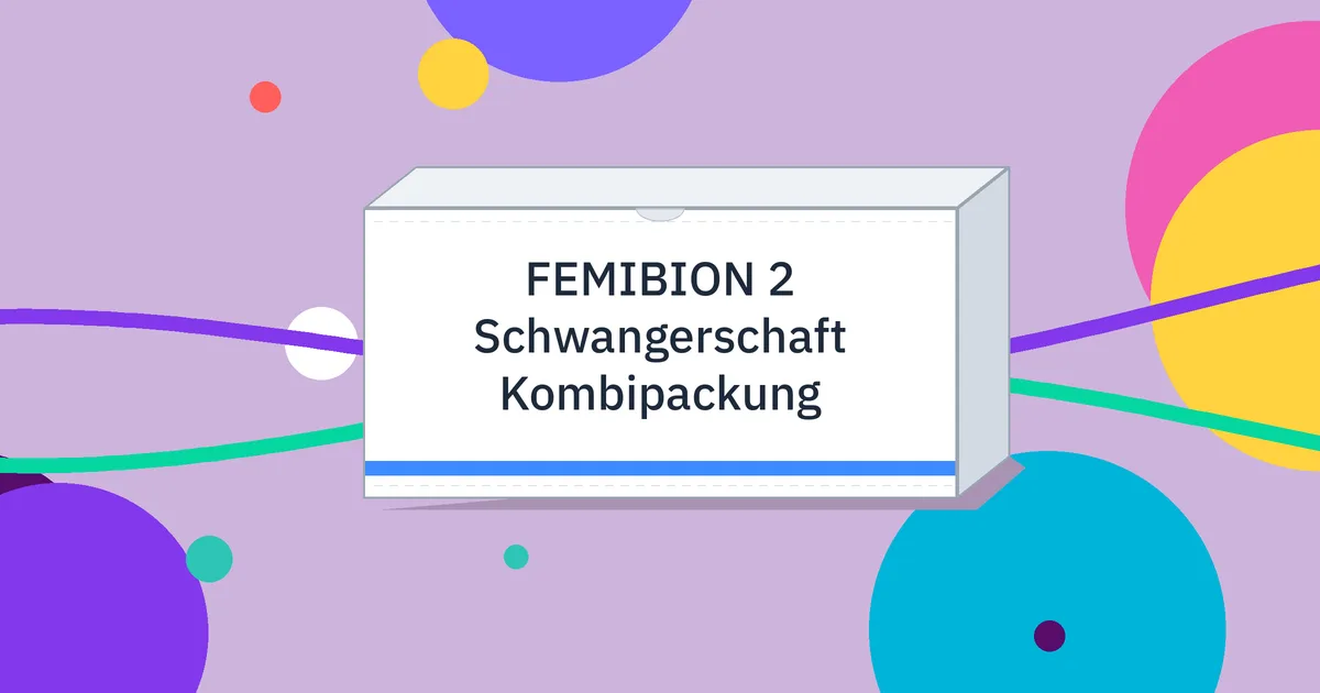 Symbolbild: Packung mit der Aufschrift FEMIBION 2 Schwangerschaft Kombipackung (PZN 15199993) – Verfügbarkeit und Bezug in Apotheken in Frankfurt am Main