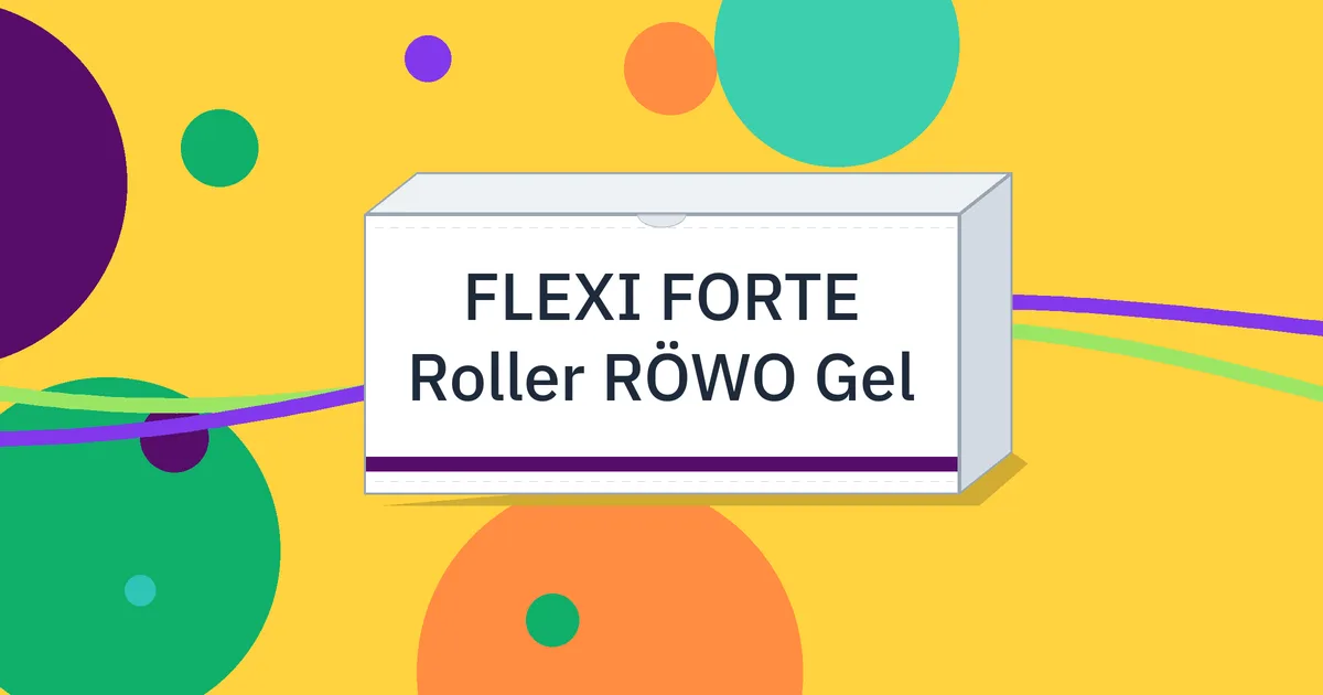 Symbolbild: Packung mit der Aufschrift FLEXI FORTE Roller RÖWO Gel (PZN 17857414) – Verfügbarkeit und Bezug in Apotheken in Frankfurt am Main