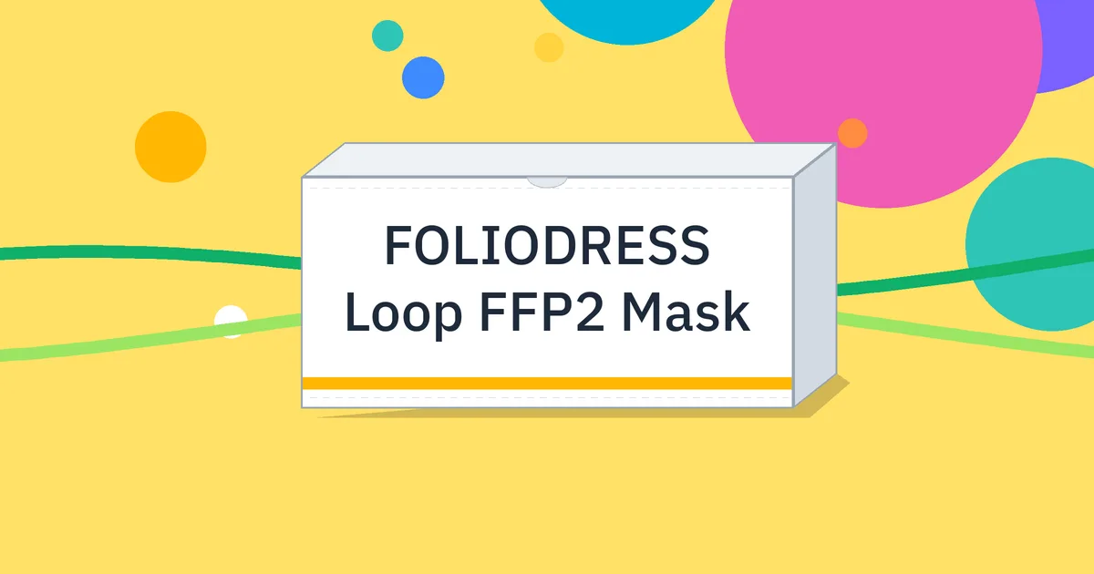 Symbolbild: Packung mit der Aufschrift FOLIODRESS Loop FFP2 Mask (PZN 18458403) – Verfügbarkeit und Bezug in Apotheken in Frankfurt am Main