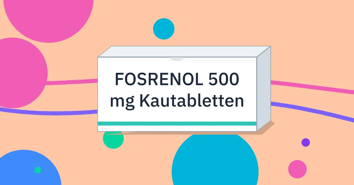 Symbolbild: Packung mit der Aufschrift FOSRENOL 500 mg Kautabletten (PZN 04213023) – Verfügbarkeit und Bezug in Apotheken in Frankfurt am Main