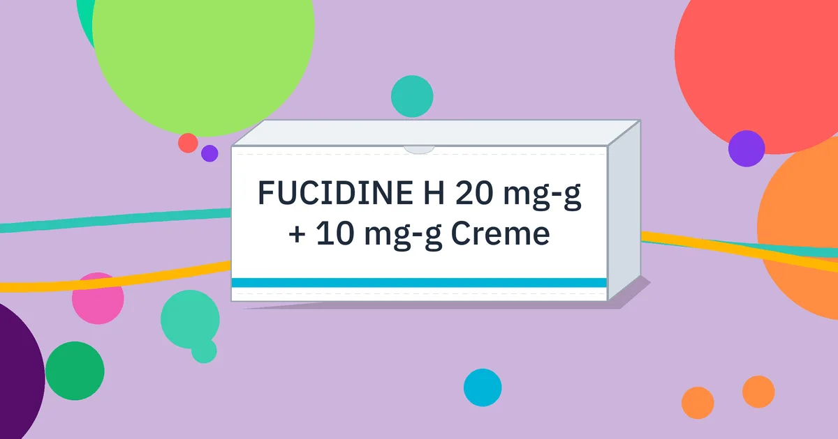 Symbolbild: Packung mit der Aufschrift FUCIDINE H 20 mg-g + 10 mg-g Creme (PZN 11691220) – Verfügbarkeit und Bezug in Apotheken in Frankfurt am Main