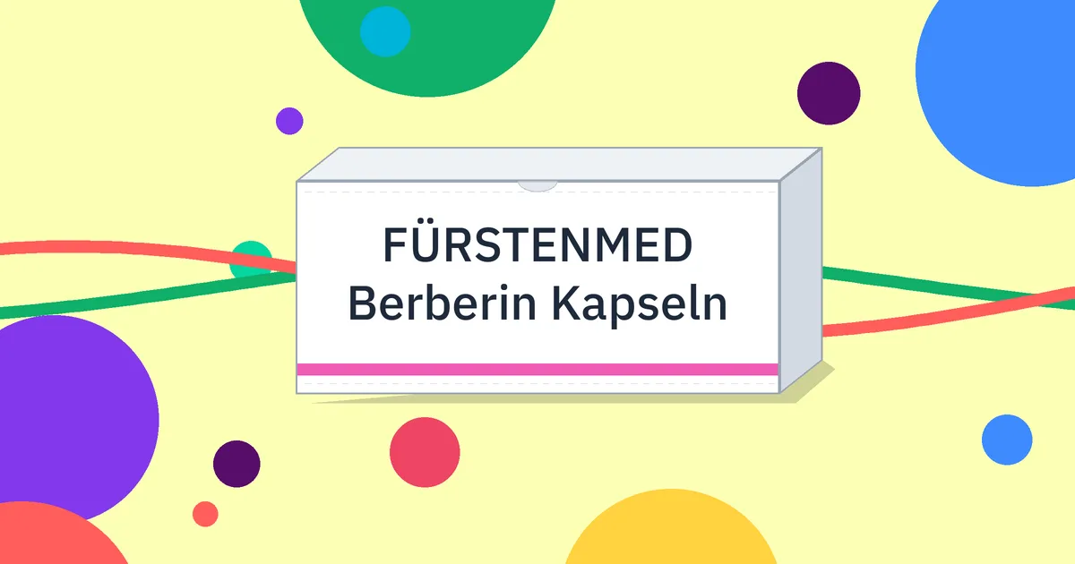 Symbolbild: Packung mit der Aufschrift FÜRSTENMED Berberin Kapseln (PZN 16896139) – Verfügbarkeit und Bezug in Apotheken in Frankfurt am Main