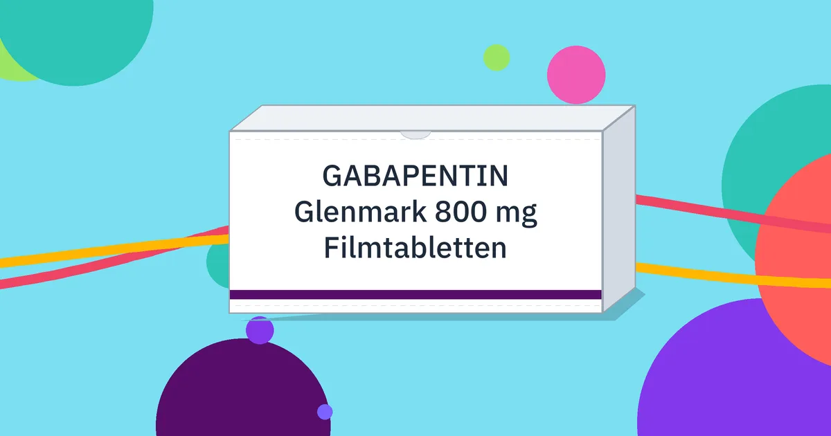 Symbolbild: Packung mit der Aufschrift GABAPENTIN Glenmark 800 mg Filmtabletten (PZN 13589603) – Verfügbarkeit und Bezug in Apotheken in Frankfurt am Main