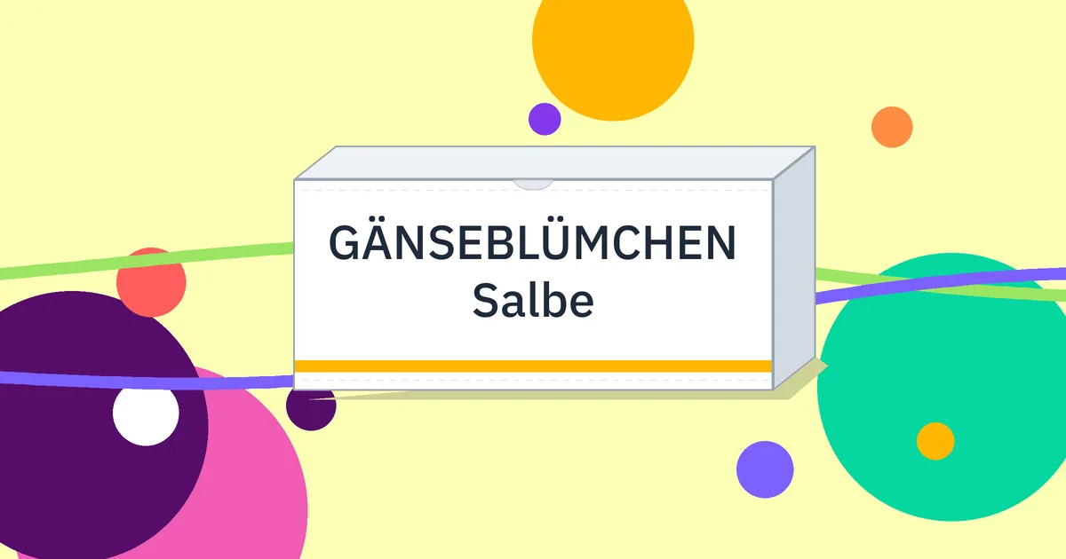 Symbolbild: Packung mit der Aufschrift GÄNSEBLÜMCHEN Salbe (PZN 17377269) – Verfügbarkeit und Bezug in Apotheken in Frankfurt am Main