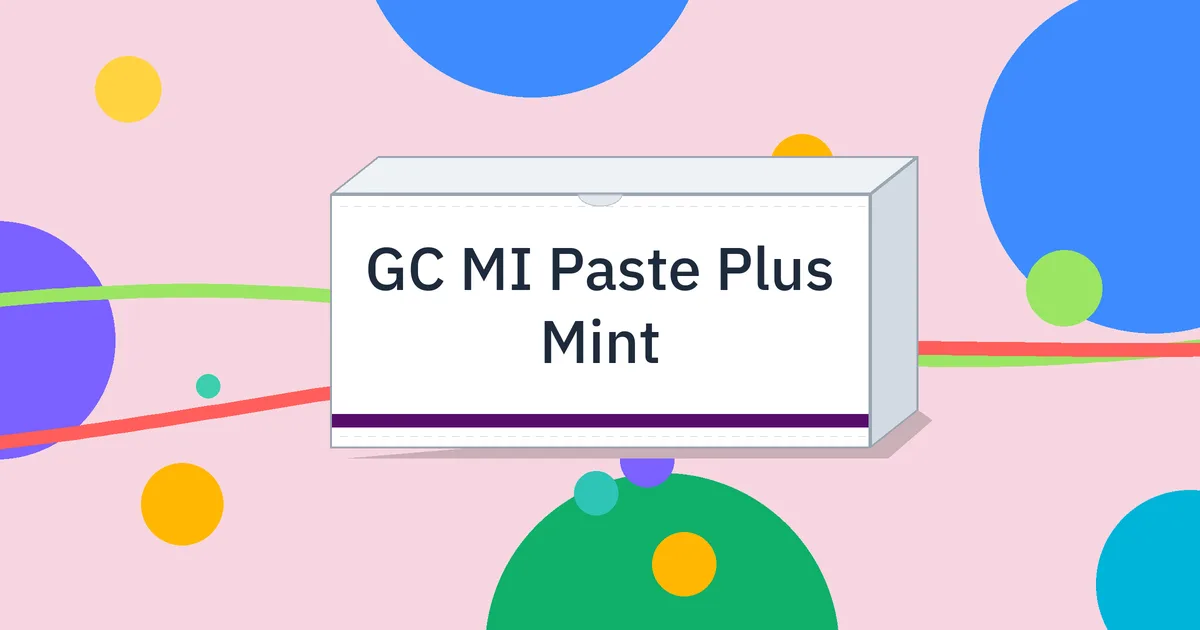 Symbolbild: Packung mit der Aufschrift GC MI Paste Plus Mint (PZN 09517377) – Verfügbarkeit und Bezug in Apotheken in Frankfurt am Main