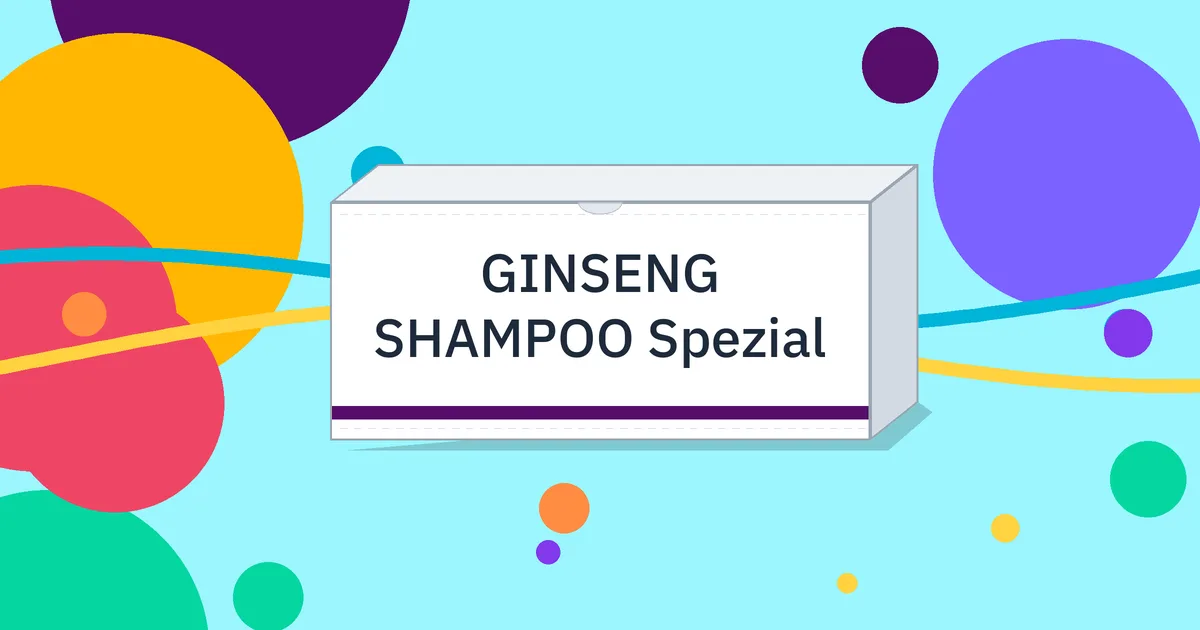Symbolbild: Packung mit der Aufschrift GINSENG SHAMPOO Spezial (PZN 00968227) – Verfügbarkeit und Bezug in Apotheken in Frankfurt am Main