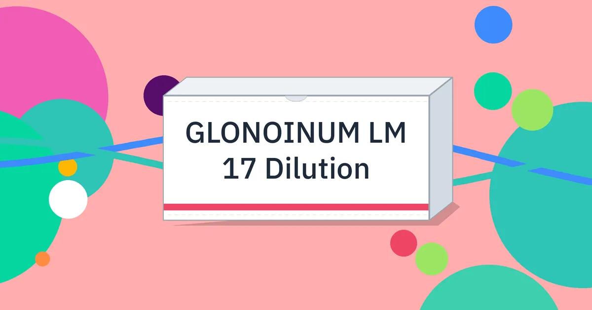 Symbolbild: Packung mit der Aufschrift GLONOINUM LM 17 Dilution (PZN 12879032) – Verfügbarkeit und Bezug in Apotheken in Frankfurt am Main