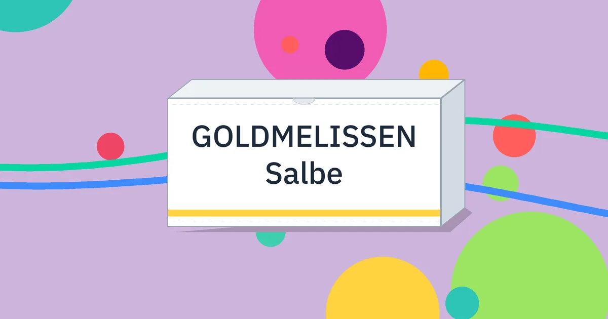 Symbolbild: Packung mit der Aufschrift GOLDMELISSEN Salbe (PZN 18091262) – Verfügbarkeit und Bezug in Apotheken in Frankfurt am Main
