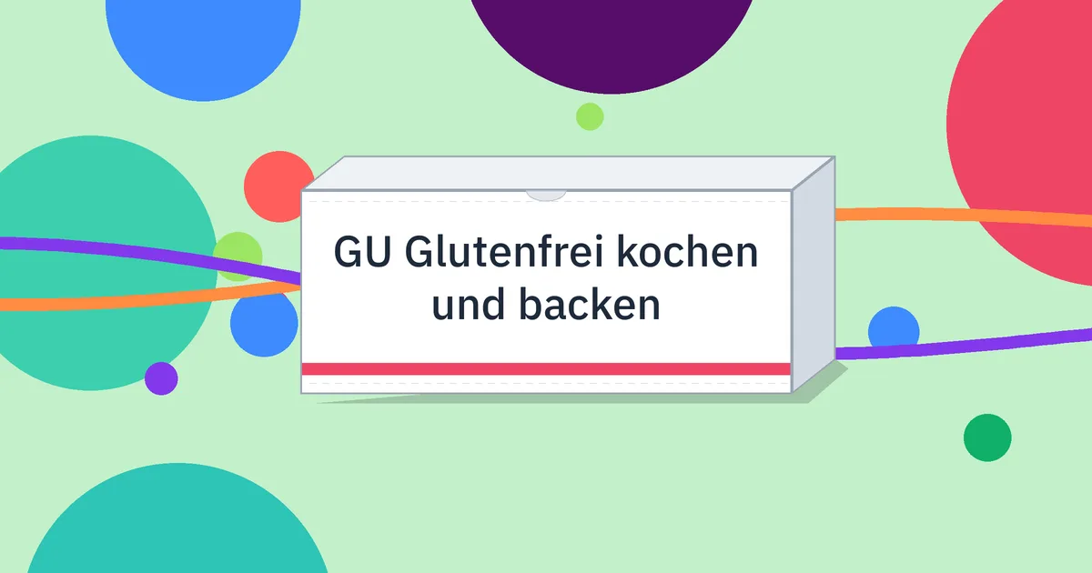 Symbolbild: Packung mit der Aufschrift GU Glutenfrei kochen und backen (PZN 11288286) – Verfügbarkeit und Bezug in Apotheken in Frankfurt am Main