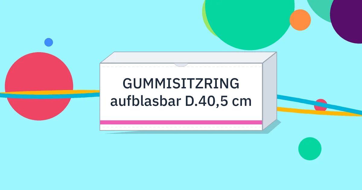 Symbolbild: Packung mit der Aufschrift GUMMISITZRING aufblasbar D.40,5 cm (PZN 10405637) – Verfügbarkeit und Bezug in Apotheken in Frankfurt am Main