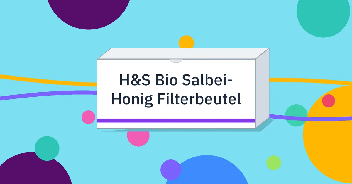 Symbolbild: Packung mit der Aufschrift H&S Bio Salbei-Honig Filterbeutel (PZN 17442498) – Verfügbarkeit und Bezug in Apotheken in Frankfurt am Main