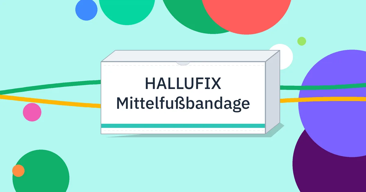 Symbolbild: Packung mit der Aufschrift HALLUFIX Mittelfußbandage (PZN 02187907) – Verfügbarkeit und Bezug in Apotheken in Frankfurt am Main