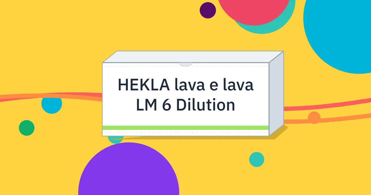 Symbolbild: Packung mit der Aufschrift HEKLA lava e lava LM 6 Dilution (PZN 12800378) – Verfügbarkeit und Bezug in Apotheken in Frankfurt am Main