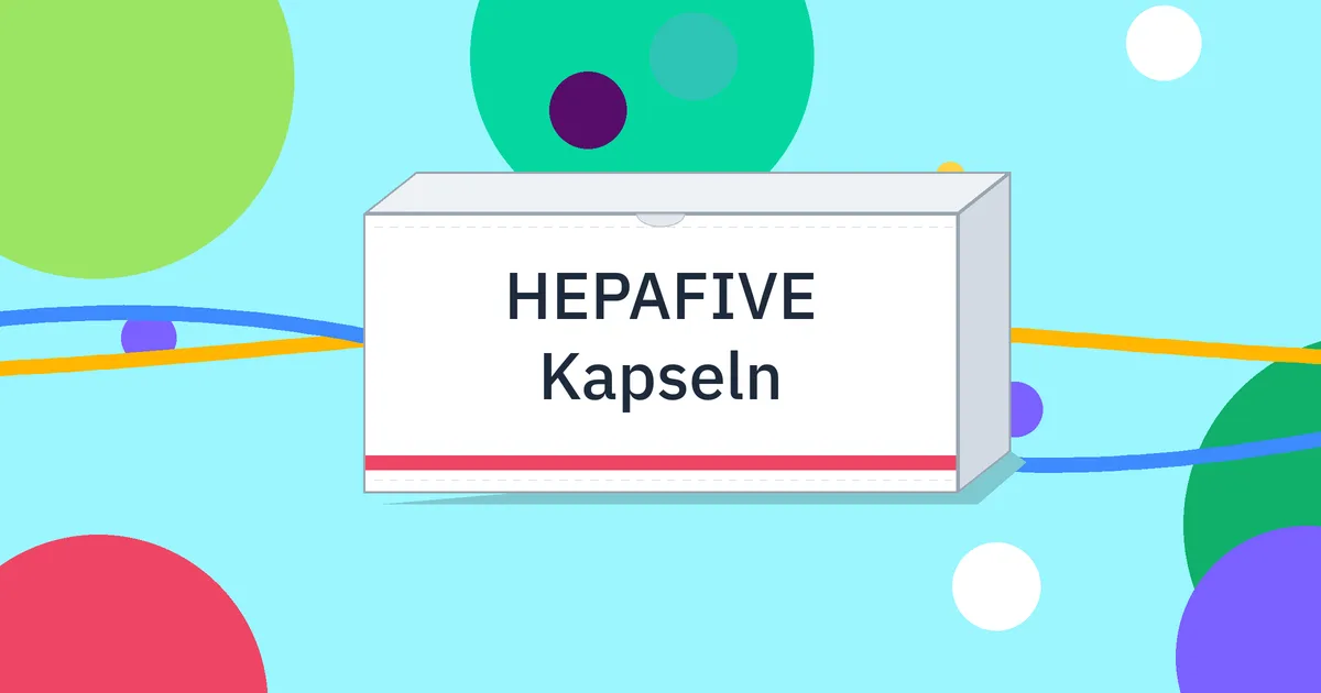 Symbolbild: Packung mit der Aufschrift HEPAFIVE Kapseln (PZN 18766582) – Verfügbarkeit und Bezug in Apotheken in Frankfurt am Main