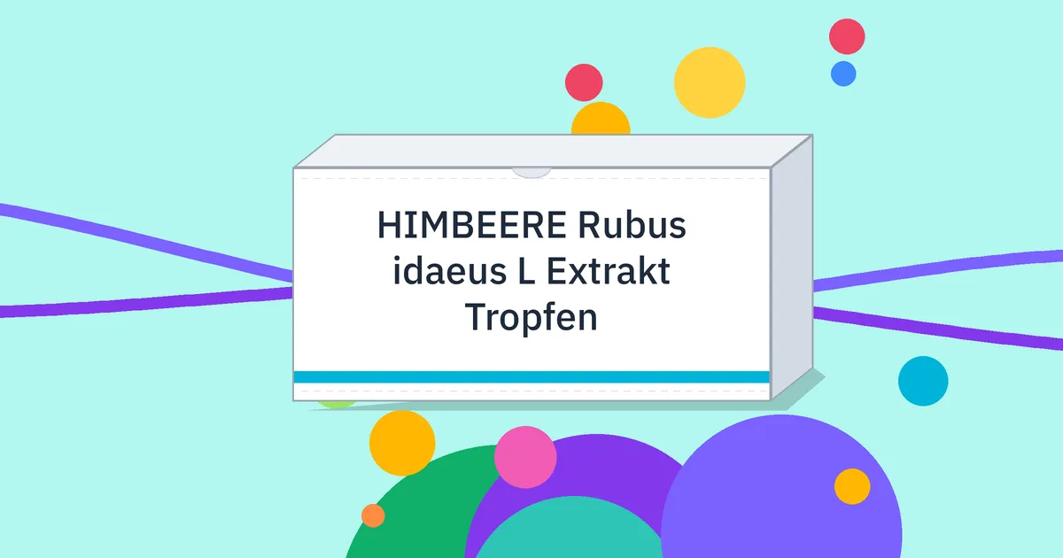 Symbolbild: Packung mit der Aufschrift HIMBEERE Rubus idaeus L Extrakt Tropfen (PZN 20211294) – Verfügbarkeit und Bezug in Apotheken in Frankfurt am Main
