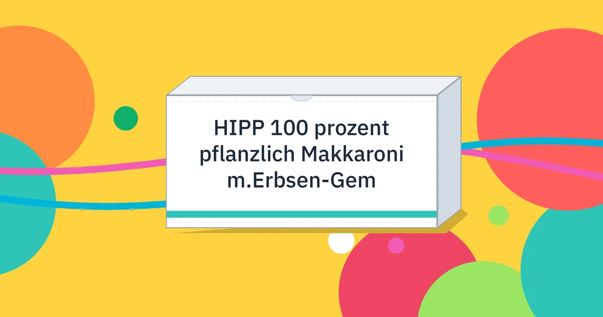 Symbolbild: Packung mit der Aufschrift HIPP 100 prozent pflanzlich Makkaroni m.Erbsen-Gem (PZN 18436123) – Verfügbarkeit und Bezug in Apotheken in Frankfurt am Main